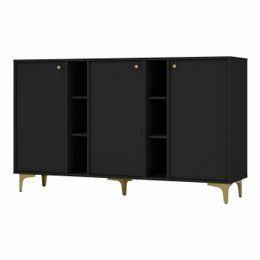 SIDEBOARD TORINO 158/94/41 cm mit 3 T&uuml;ren Graphitfarben