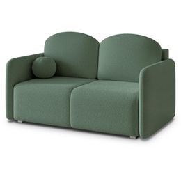BETTSOFA SUVI II Q Gr&uuml;n Bucle-Stoff mit Schlaffunktion