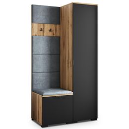 GARDEROBENSCHRANK LORI 95/181/51 cm Modern Garderobe-Set Eiche Wotan