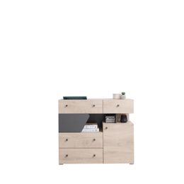 KOMMODE RAVENNA 110/95/40cm mit 4 Schubladen 2 T&uuml;ren Eichefarben