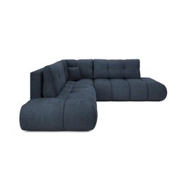 ECKSOFA DUCA II L-S Dunkelblau Chenille mit Schlaffunktion