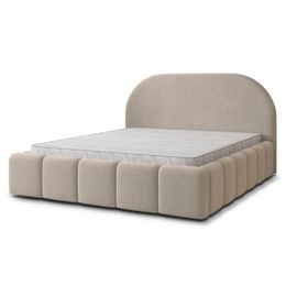 POLSTERBETT FLUSSO 140x200 cm mit Bettk&auml;sten - Beige