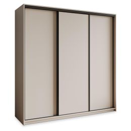 SCHWEBET&Uuml;RENSCHRANK NISSE 200/205/60 cm 3-t&uuml;rig Kaschmir
