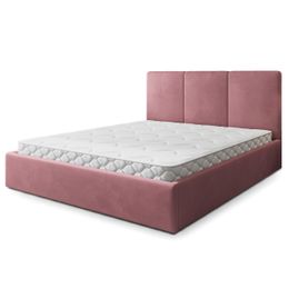 POLSTERBETT AZURI 200x200 cm mit Bettk&auml;sten - Rosa
