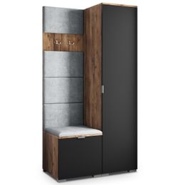 GARDEROBENSCHRANK LORI 95/181/51 cm Modern Eichefarben