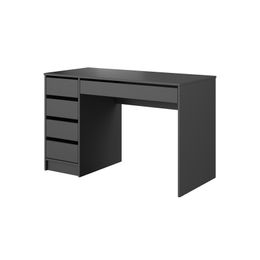 KONSOLENTISCH LIA 120/142,2/55 cm mit Spiegel und Schubladen, Anthrazit