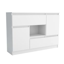 KOMMODE FIORENZA 120/85/33 cm mit 2 Schubladen 2 T&uuml;ren Wei&szlig;