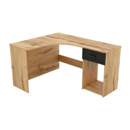 SCHREIBTISCH CANTONE 155x125x75 cm B&uuml;rotisch Computertisch, Eiche Wotan
