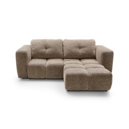 ECKSOFA ARTE 01 Braun Chenille mit Schlaffunktion