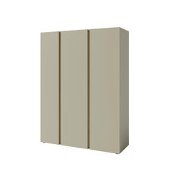 DREHT&Uuml;RENSCHRANK MURO 145/195/50cm 3-t&uuml;rig mit Spiegel Gr&uuml;n