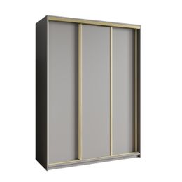 SCHWEBET&Uuml;RENSCHRANK NISSE 150/205/60 cm 3-t&uuml;rig Graphitfarben