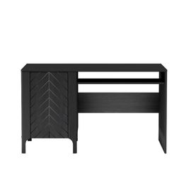 SCHREIBTISCH ALICANTE 135x60x77,5 cm B&uuml;rotisch Computertisch, Schwarz