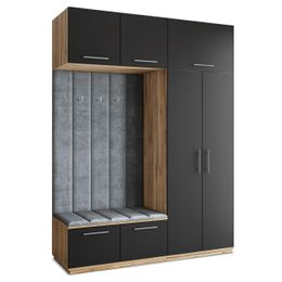 GARDEROBENSCHRANK REMA 180/240/60 cm Modern Garderobe-Set Eiche Wotan