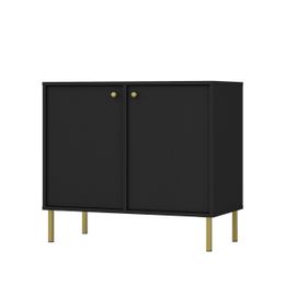 KOMMODE TORINO 84/74/41 cm mit 2 T&uuml;ren Graphitfarben
