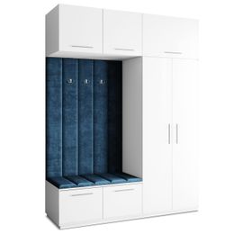 GARDEROBENSCHRANK REMA 180/240/60 cm Modern Garderobe-Set Wei&szlig;
