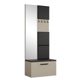GARDEROBENSCHRANK MODULO 80,6/204/40 cm Modern Garderobe-Set Kaschmir