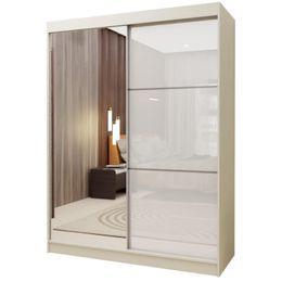 SCHWEBET&Uuml;RENSCHRANK VITALE 150/216/61 cm 2-t&uuml;rig mit Spiegel Kaschmir