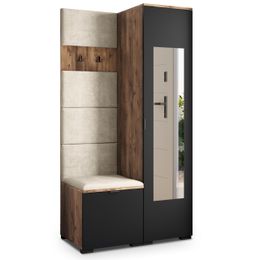 GARDEROBENSCHRANK VIRA 95/181/51 cm Modern Eichefarben