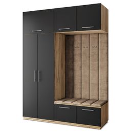 GARDEROBENSCHRANK REMA 180/240/60 cm Modern Garderobe-Set Eiche Wotan