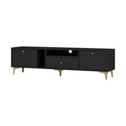 LOWBOARD TORINO 180x40,8x48,5 cm mit 1 Schubladen und 2 T&uuml;ren Graphitfarben