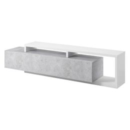 LOWBOARD BOTTEGA 219x45x52 cm mit 2 Schubladen Wei&szlig;