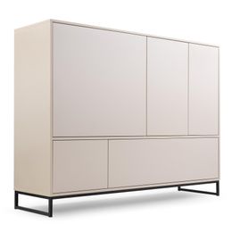 KOMMODE AZIR 160/120/45cm mit Schubladen 5 T&uuml;ren Beige