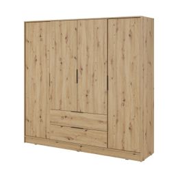 DREHT&Uuml;RENSCHRANK CATERINA 206/200/51 cm 4-t&uuml;rig Eiche Artisan