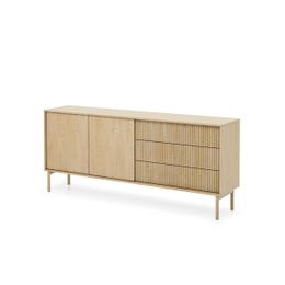 SIDEBOARD ROCCO 187,1x39,5x79,8 cm mit 3 Schubladen und 2 T&uuml;ren Eichefarben