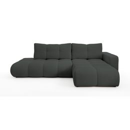 ECKSOFA DUCA R-S Grau Jersey mit Schlaffunktion