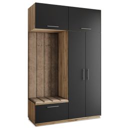 GARDEROBENSCHRANK REMA 150/240/60 cm Modern Garderobe-Set Eiche Wotan