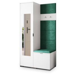 GARDEROBENSCHRANK VIRA 95/181/51 cm Modern Garderobe-Set Wei&szlig;