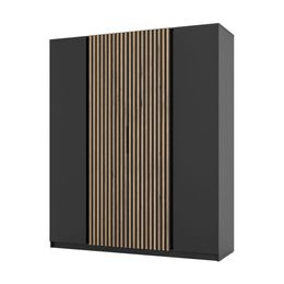 DREHT&Uuml;RENSCHRANK CAGLIARI 200/239/61,9cm 4-t&uuml;rig Schwarz