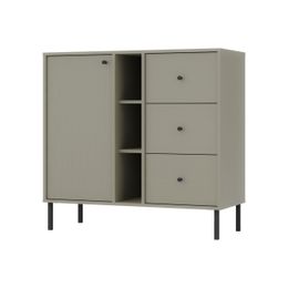 KOMMODE TORINO 100/95/41 cm mit 3 Schubladen 1 T&uuml;ren Hellgr&uuml;n