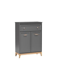 KOMMODE SUOLO 92/125,5/40,5cm mit 1 Schubladen 2 T&uuml;ren Grau