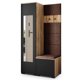 GARDEROBENSCHRANK VIRA 95/181/51 cm Modern Garderobe-Set Eiche Wotan