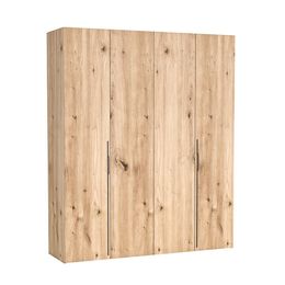 DREHT&Uuml;RENSCHRANK ANCONA 200/240/58cm 4-t&uuml;rig Eiche Artisan