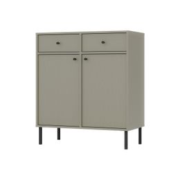 KOMMODE TORINO 84/95/41 cm mit 2 Schubladen 2 T&uuml;ren Hellgr&uuml;n