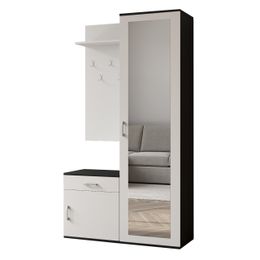 GARDEROBENSCHRANK VENTO 100/180,5/35 cm Modern Garderobe-Set Schwarz