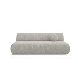 BETTSOFA DELTA Hellgrau Geflochtener Stoff mit Schlaffunktion