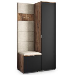 GARDEROBENSCHRANK LORI 95/181/51 cm Modern Eichefarben