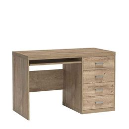 SCHREIBTISCH YASUO 120x60x78 cm B&uuml;rotisch Computertisch, Eichefarben
