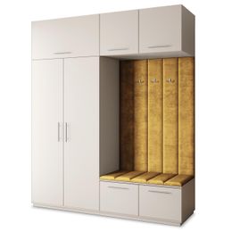 GARDEROBENSCHRANK REMA 200/240/60 cm Modern Garderobe-Set Kaschmir