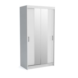 SCHWEBET&Uuml;RENSCHRANK NICOLA 110/215/60 cm 2-t&uuml;rig Wei&szlig;