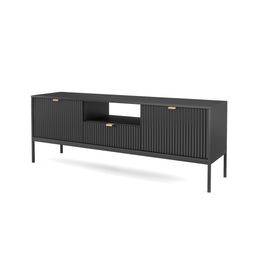 LOWBOARD STELLARE 154x39x56 cm mit 1 Schubladen und 2 T&uuml;ren Schwarz