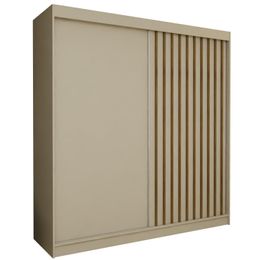 SCHWEBET&Uuml;RENSCHRANK LAMELLO 200/216/61 cm 2-t&uuml;rig Kaschmir