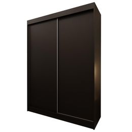 SCHWEBET&Uuml;RENSCHRANK SOFIA 160/216/61 cm 2-t&uuml;rig Schwarz