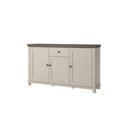 SIDEBOARD EVANDRO 160x42x93 cm mit 1 Schubladen und 3 T&uuml;ren Beige