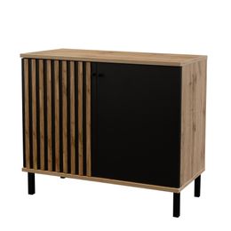 KOMMODE DRAVEN 100/85/45cm mit Schubladen 2 T&uuml;ren Eiche Wotan