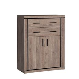 KOMMODE MALAGA 97/123/45cm mit 4 Schubladen 2 T&uuml;ren Braun