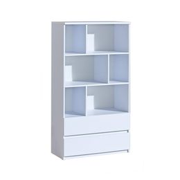 B&Uuml;CHERREGAL KRYOS 80,1/150,7/40 cm Wohnzimmerregal Hochschrank Regal Wei&szlig;
